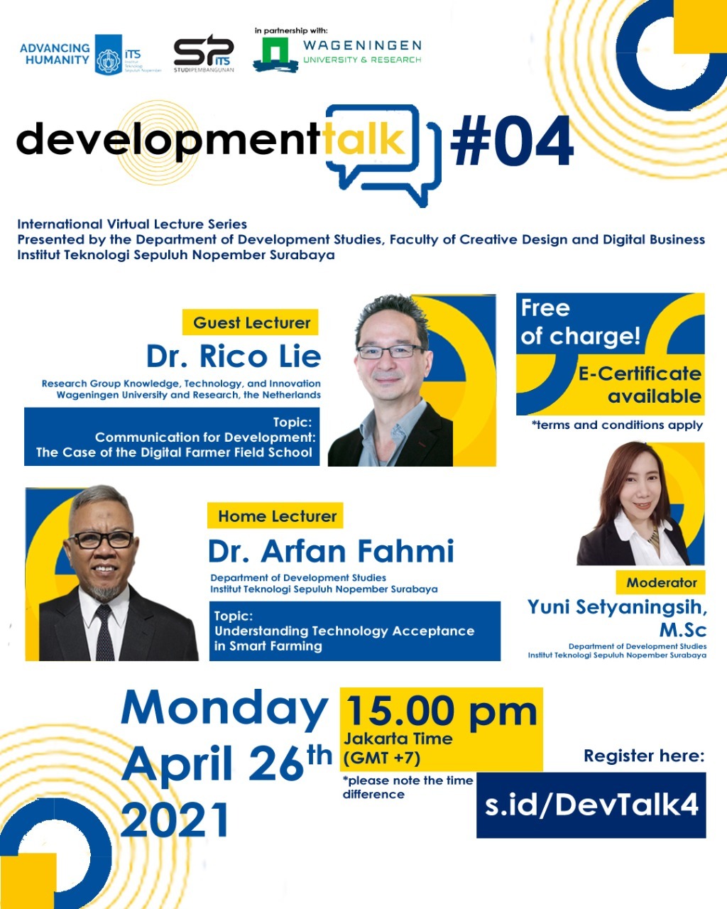 Webinar : Development Talk Series 4 - Institut Teknologi Sepuluh Nopember