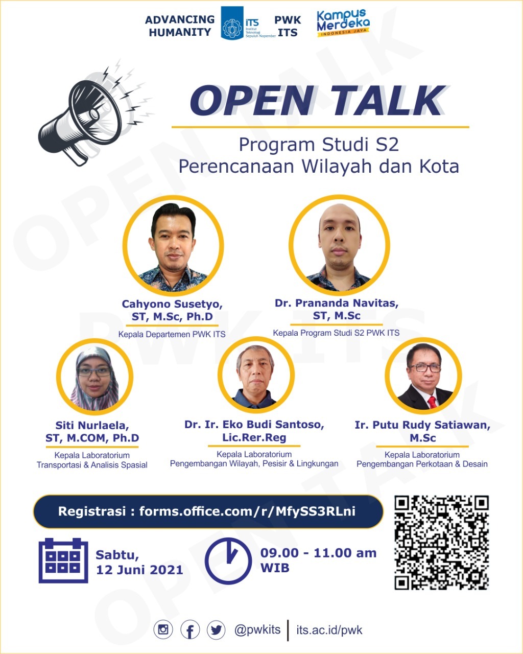 Open Talk Program Studi Magister Perencanaan Wilayah dan Kota ...