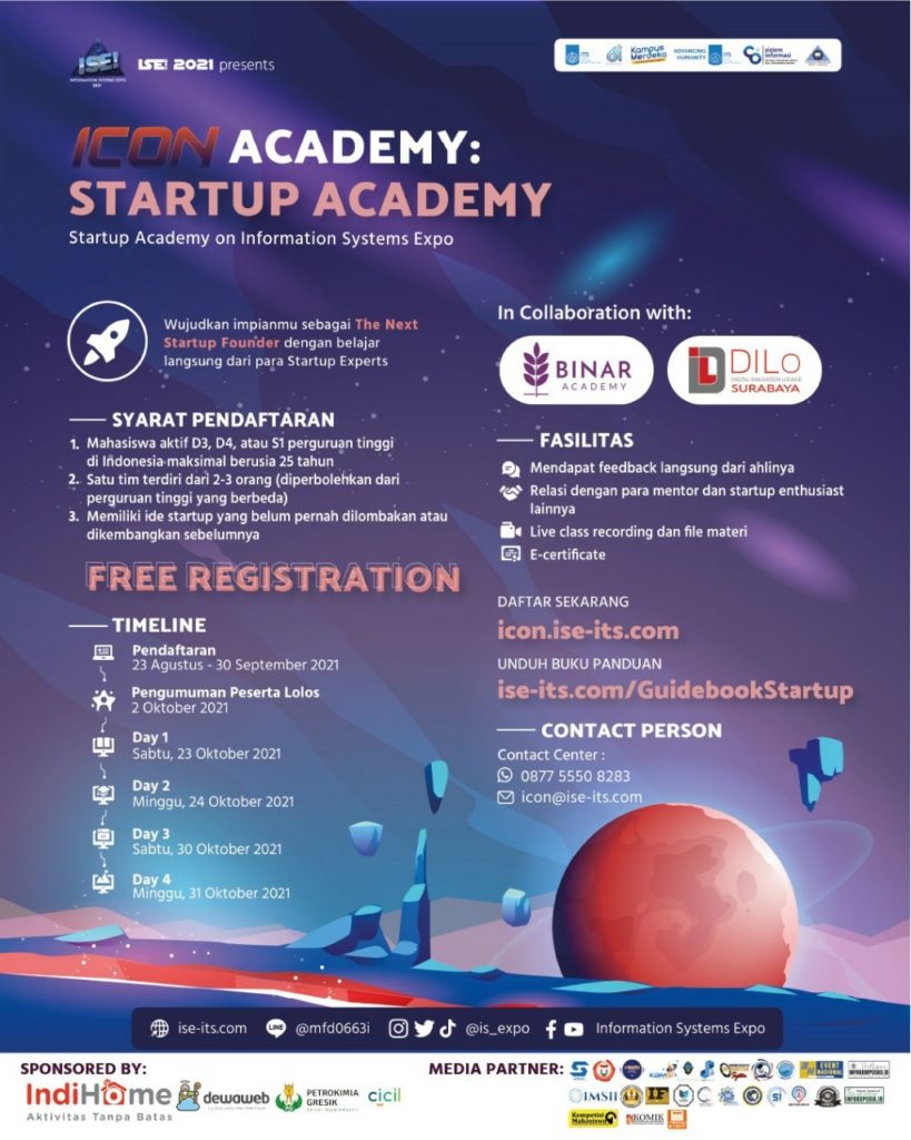 ICON ACADEMY : STARTUP ACADEMY - Institut Teknologi Sepuluh Nopember
