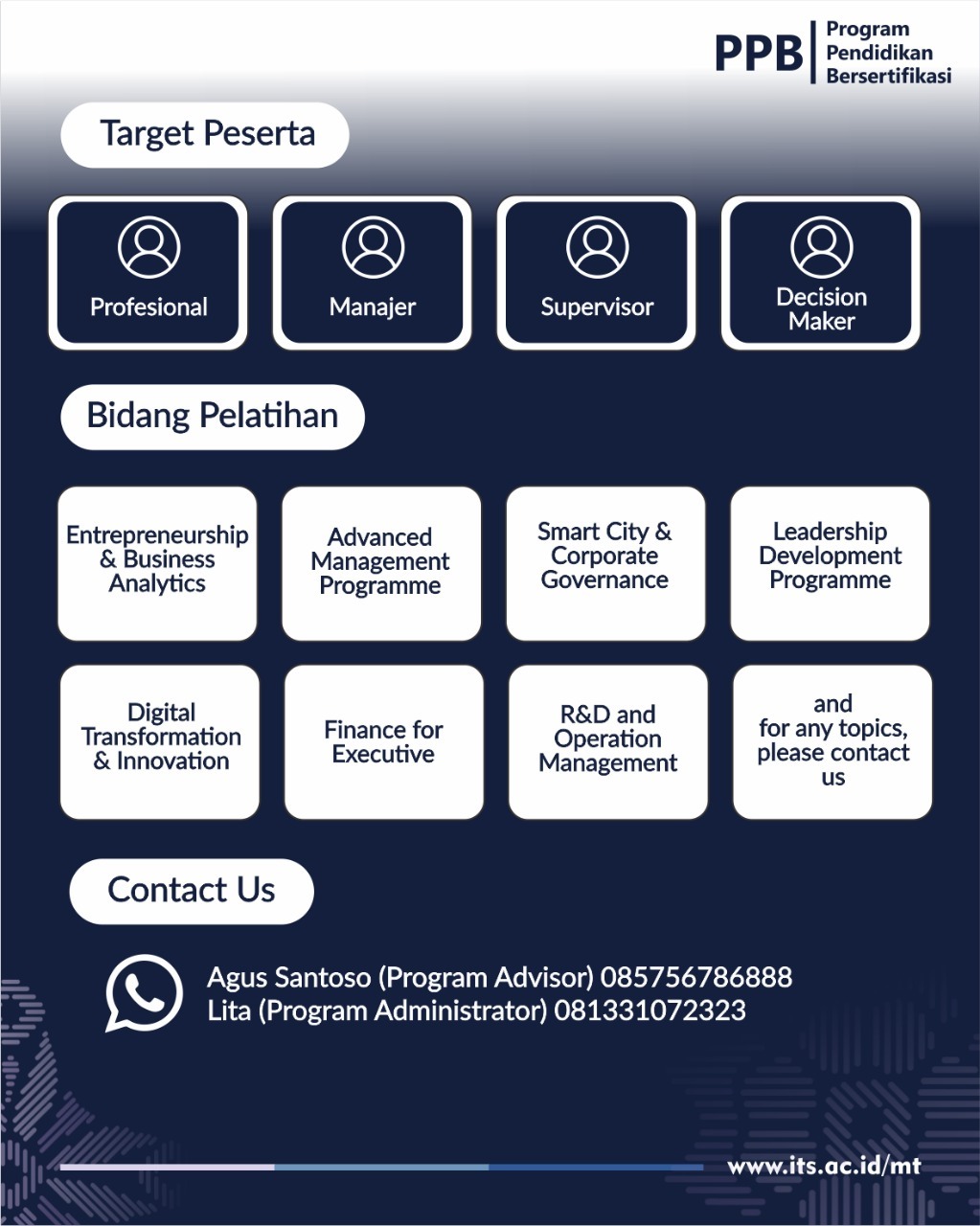 Sekolah Interdisiplin Manajemen dan Teknologi : PPB - Institut Teknologi Sepuluh Nopember