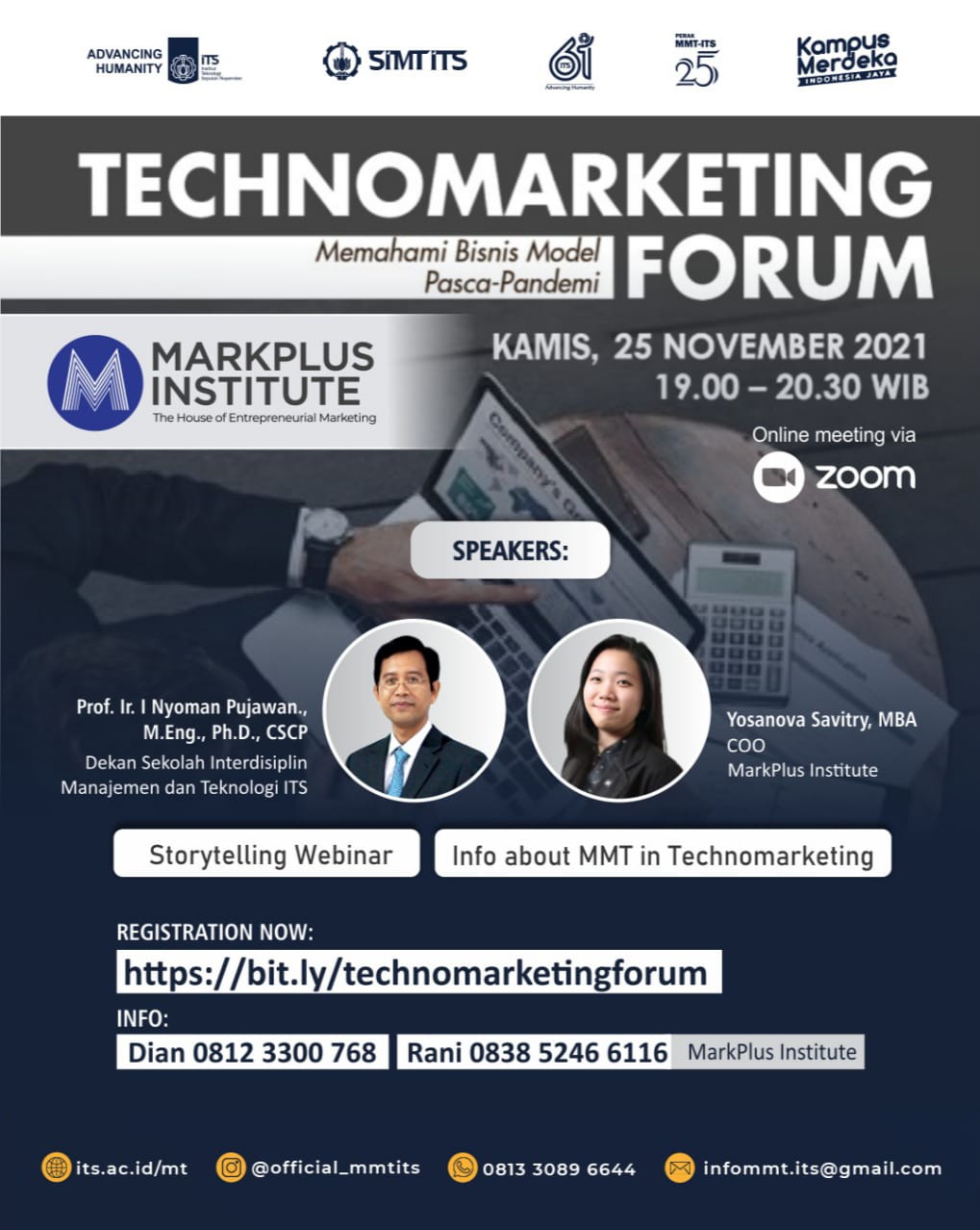 Webinar SIMT : Technomarketing Forum - Institut Teknologi Sepuluh Nopember