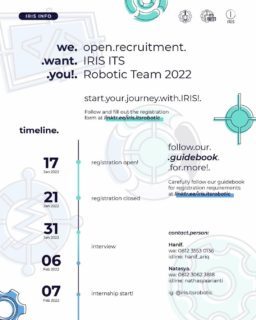 Rekrutmen Terbuka : Tim Robot IRIS ITS 2022 - Institut Teknologi ...