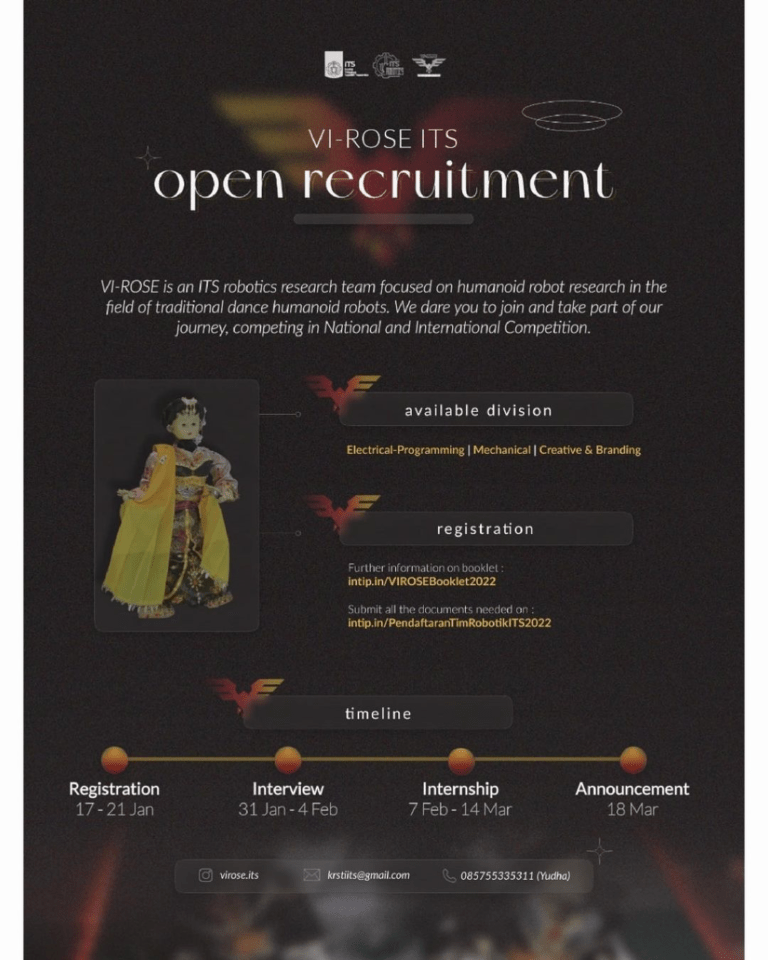 Rekrutmen Terbuka : VI-ROSE ITS - Institut Teknologi Sepuluh Nopember
