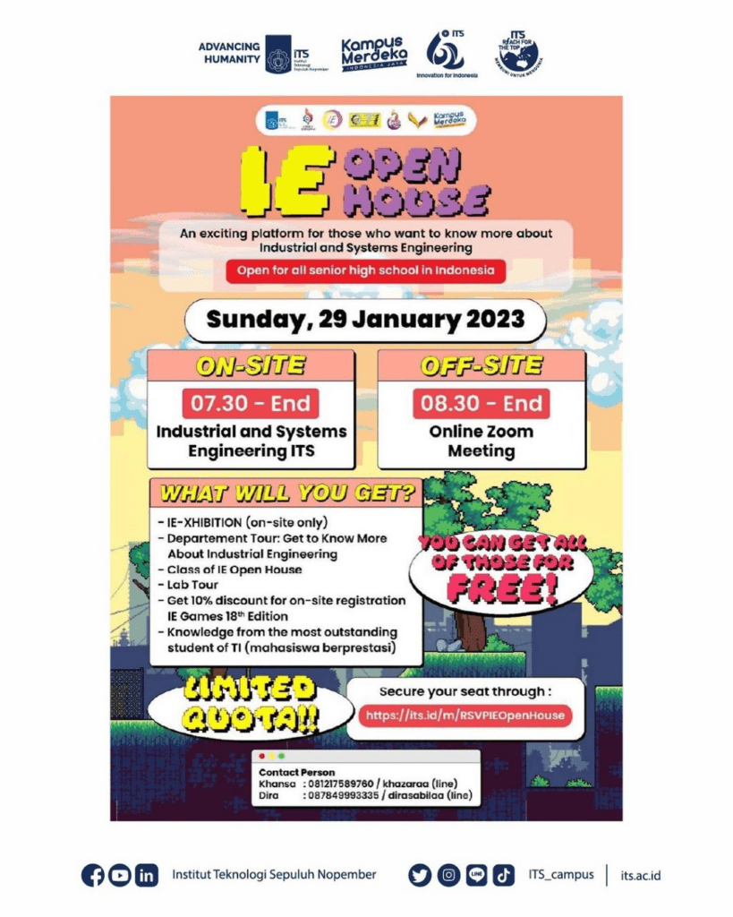 OPEN HOUSE: Teknik Sistem dan Industri ITS - Institut Teknologi Sepuluh Nopember