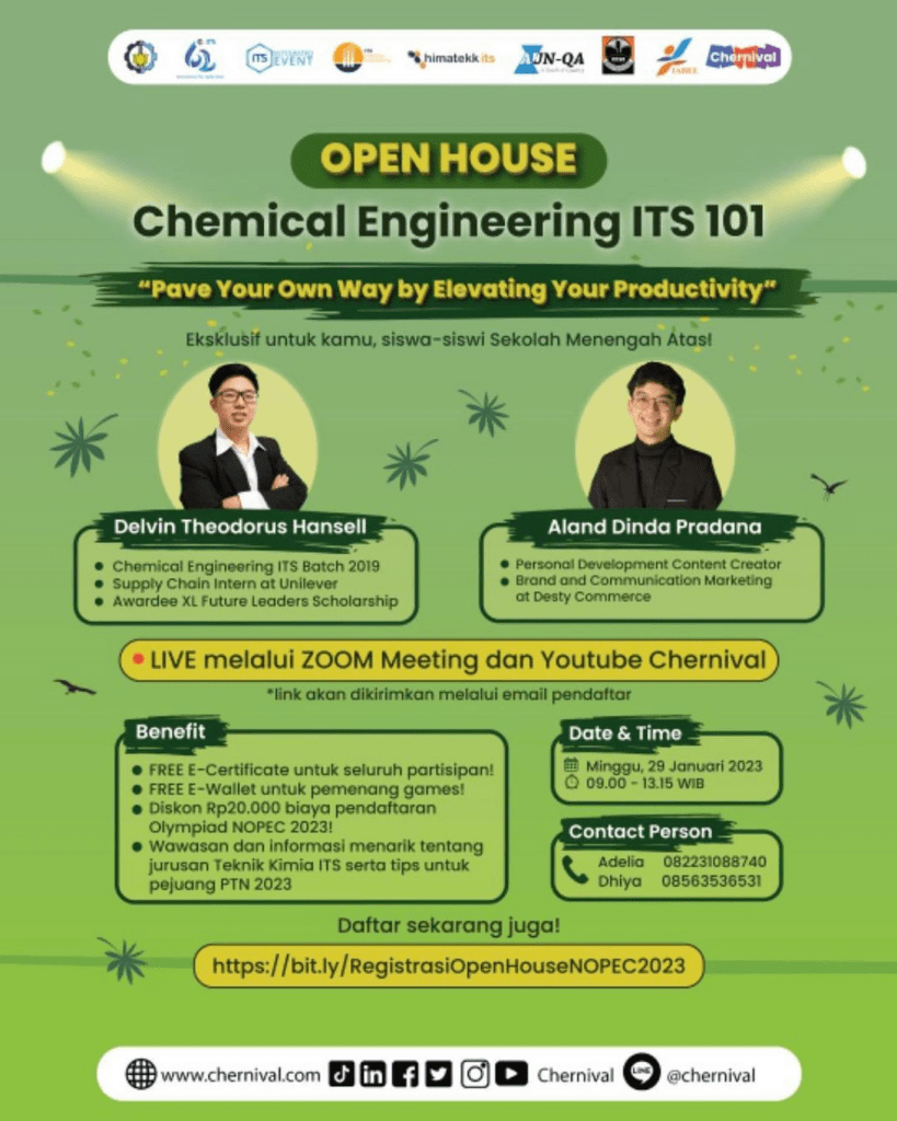 OPEN HOUSE: Chemical Engineering ITS 101 - Institut Teknologi Sepuluh Nopember