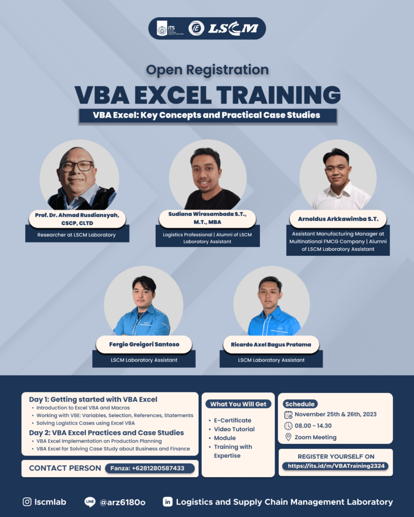 Pendaftaran Terbuka: VBA EXCEL TRAINING - Institut Teknologi Sepuluh ...