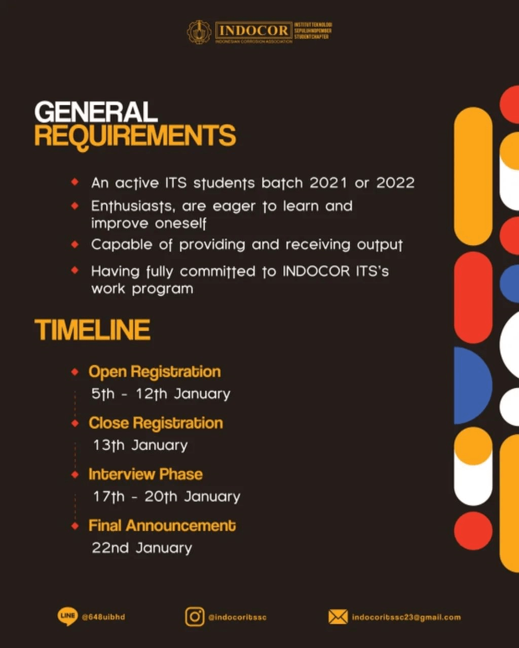 OPEN RECRUITMENT STAFF INDOCOR ITS SC 2022/2023 - Institut Teknologi Sepuluh Nopember