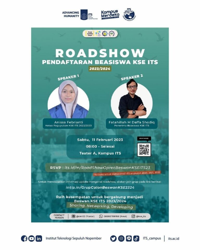 ROADSHOW BEASISWA KSE 2023-2024 - Institut Teknologi Sepuluh Nopember