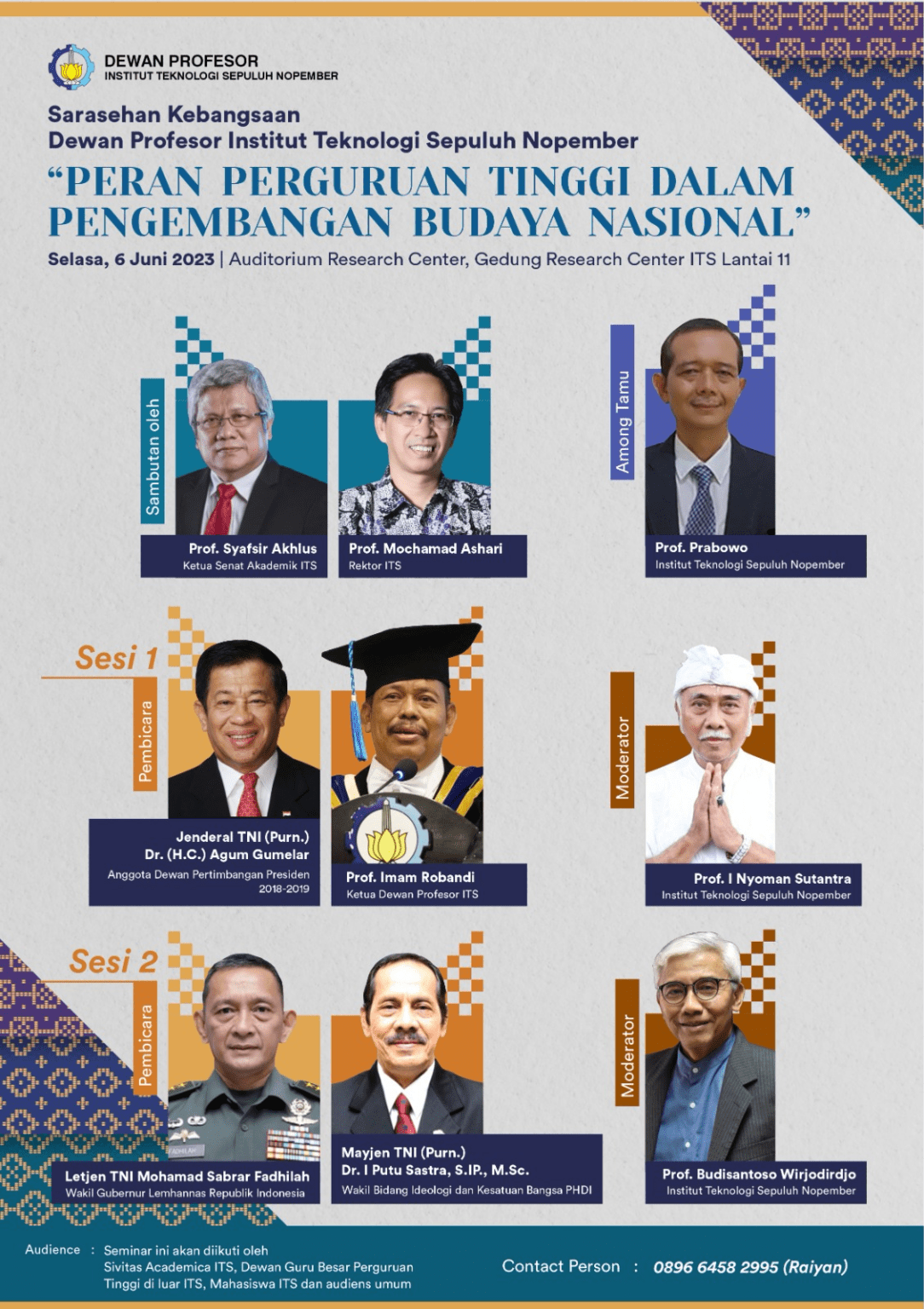 Peran Perguruan Tinggi Dalam Pengembangan Budaya Nasional - Institut Teknologi Sepuluh Nopember