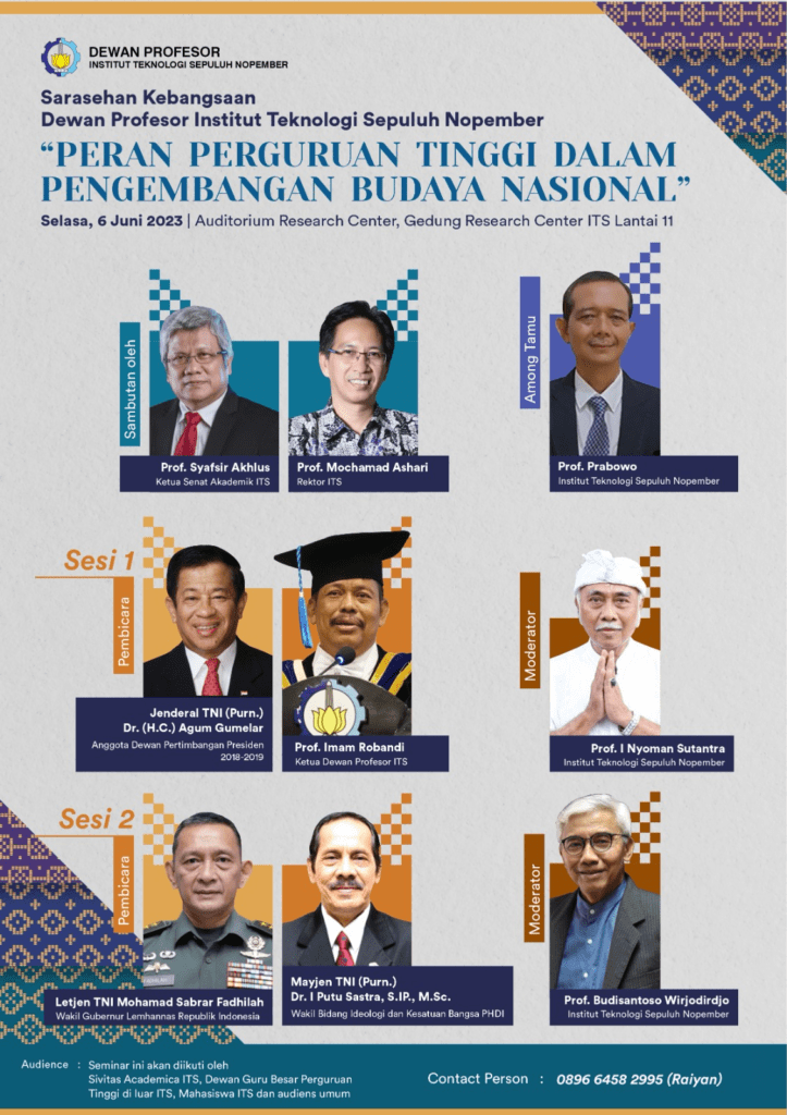 Peran Perguruan Tinggi Dalam Pengembangan Budaya Nasional - Institut Teknologi Sepuluh Nopember