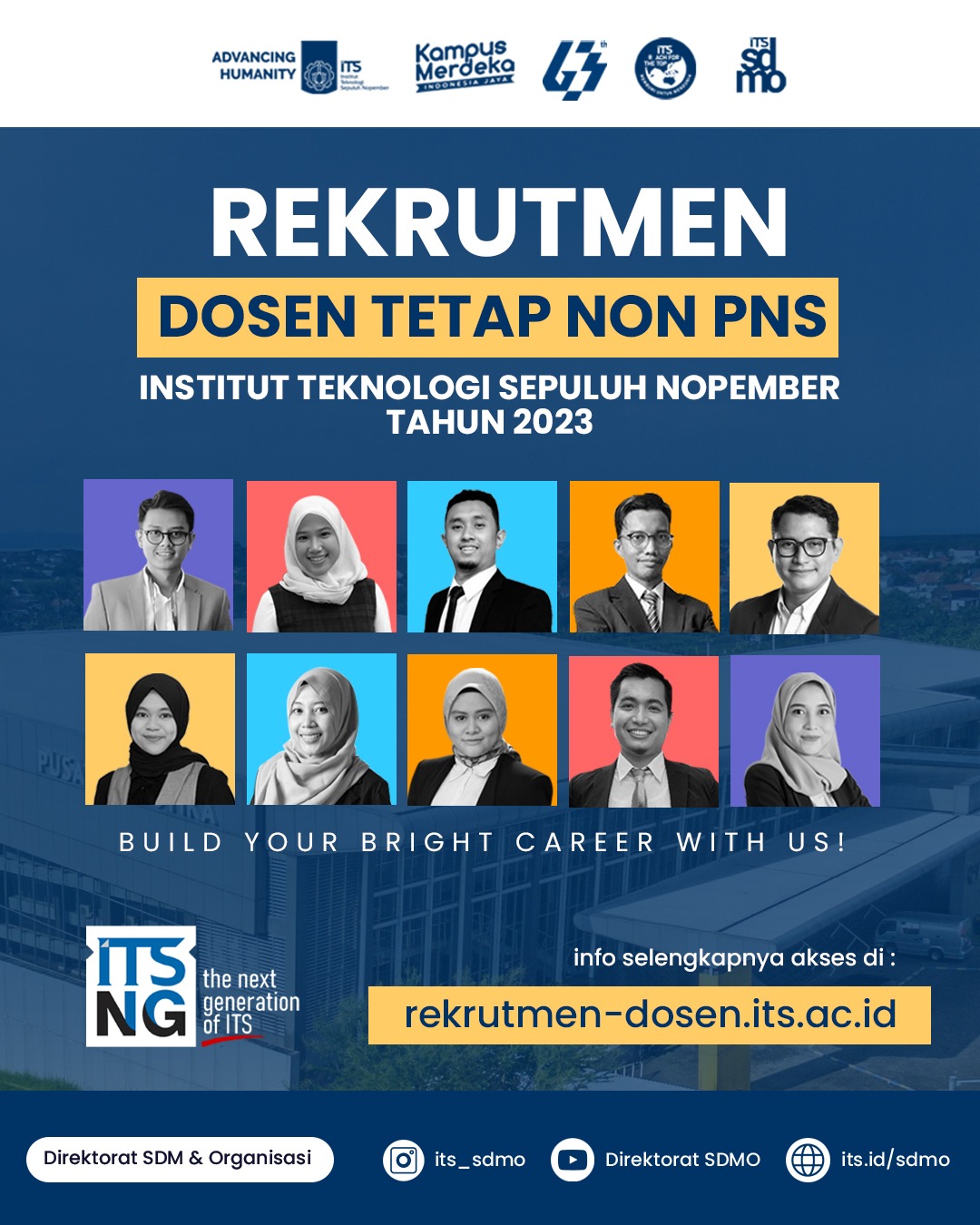Rekrutmen Dosen Tetap Non PNS ITS Tahun 2023 - Institut Teknologi Sepuluh Nopember