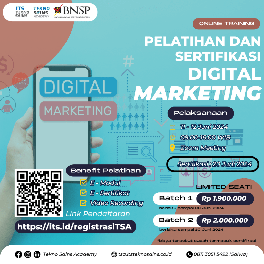 Online Training : Pelatihan dan Sertifikasi Digital Marketing ITS 2024 - Institut Teknologi ...