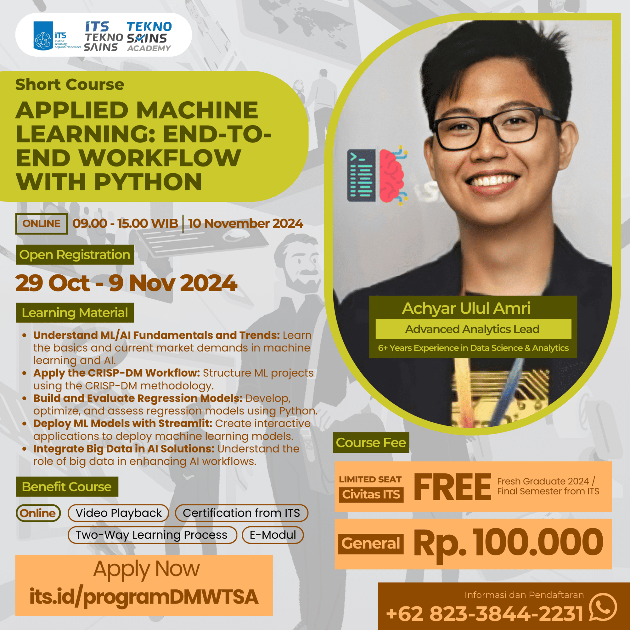 Applied Machine Learning Training: End-To-End Workflow With Python - Institut Teknologi Sepuluh ...