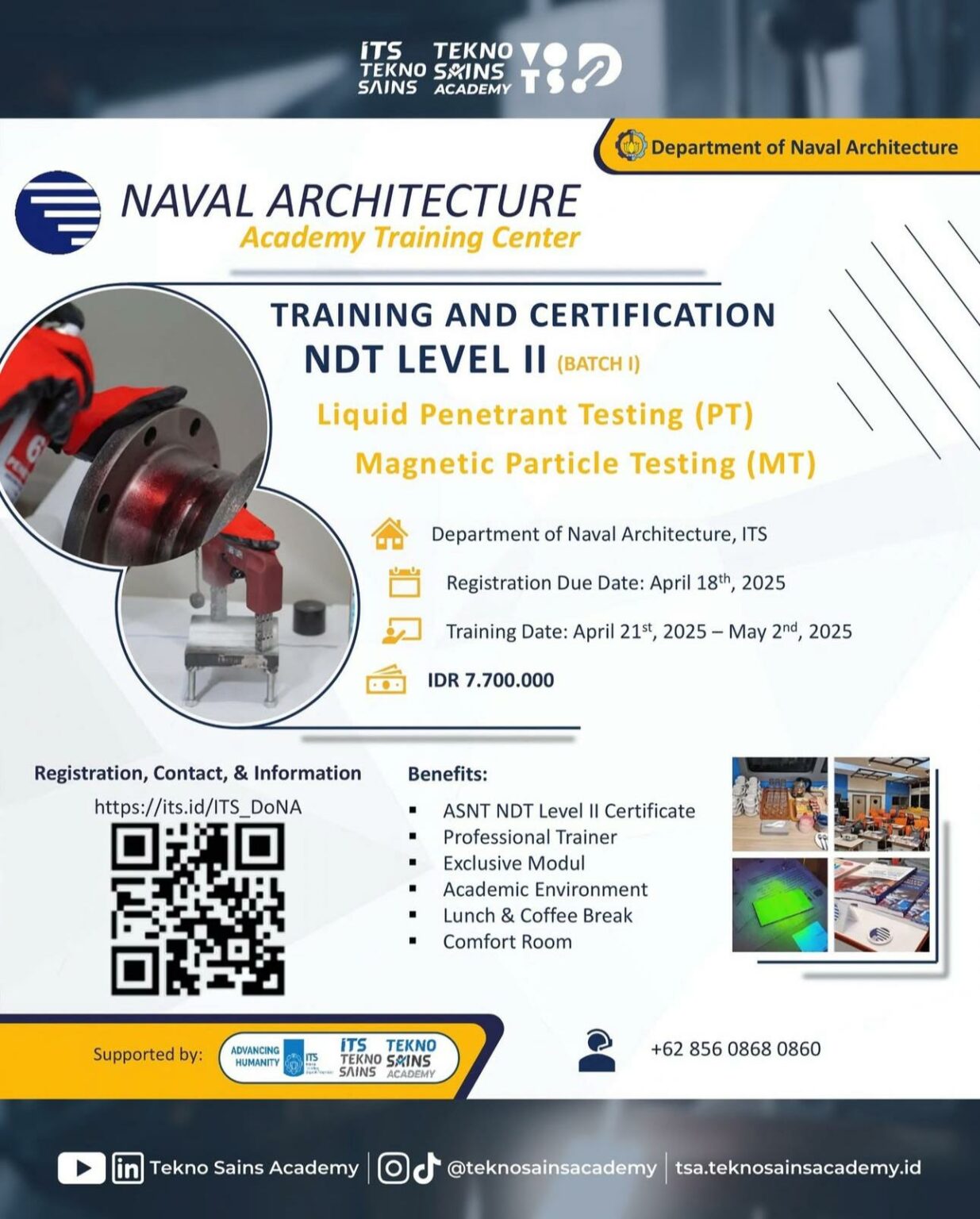 Training and Certification NDT Level II - Institut Teknologi Sepuluh Nopember