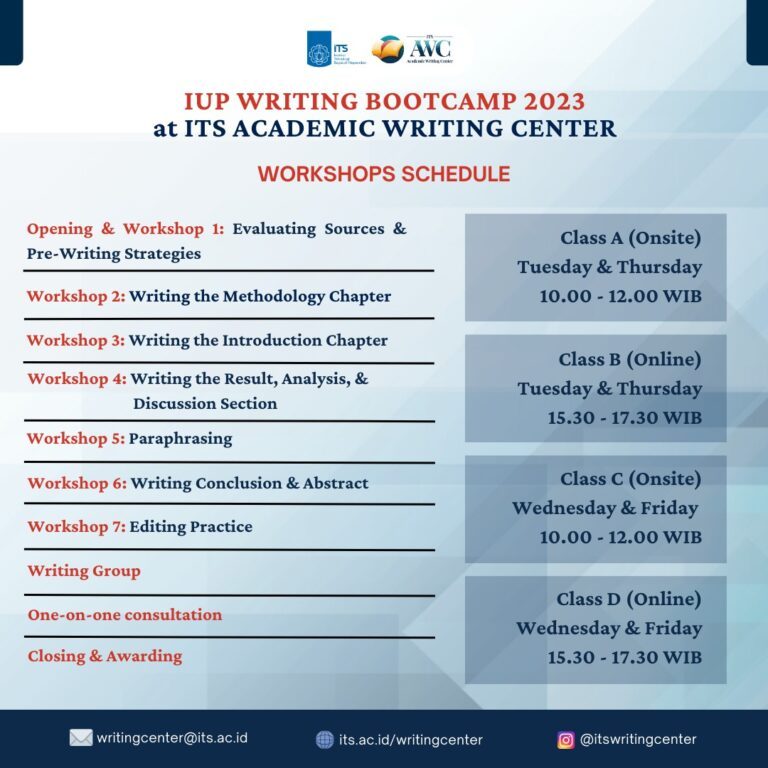Writing Bootcamp - ITS Academic Writing Center