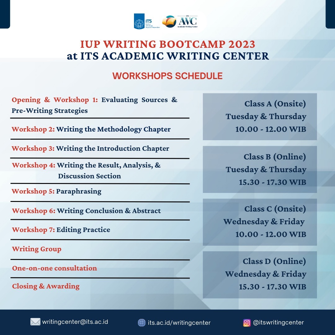 Writing Bootcamp - ITS Academic Writing Center